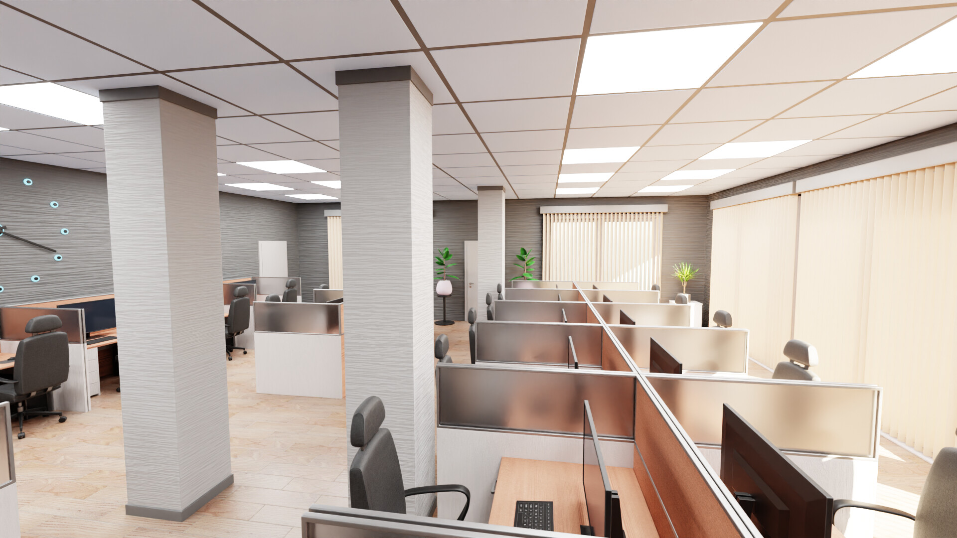 Michael Bescec - Modern Open-Plan Office Visualization