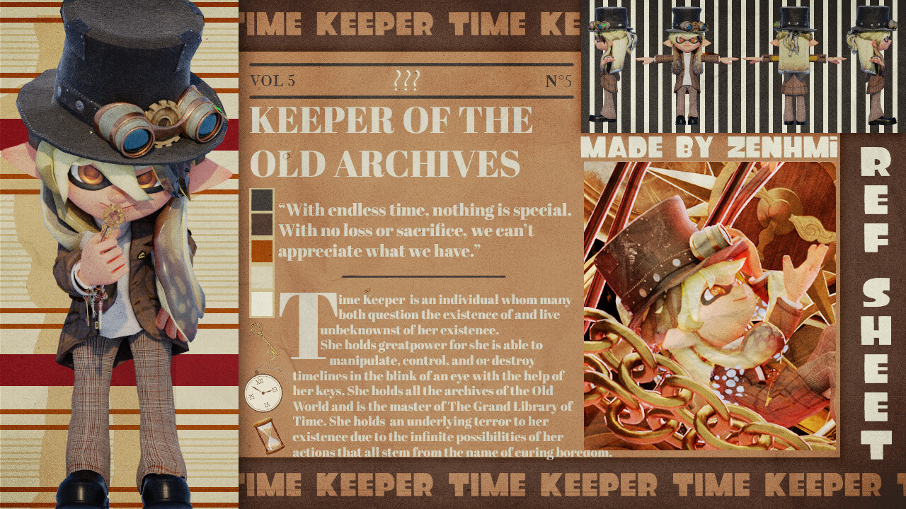 ArtStation - Time Keeper reference sheet
