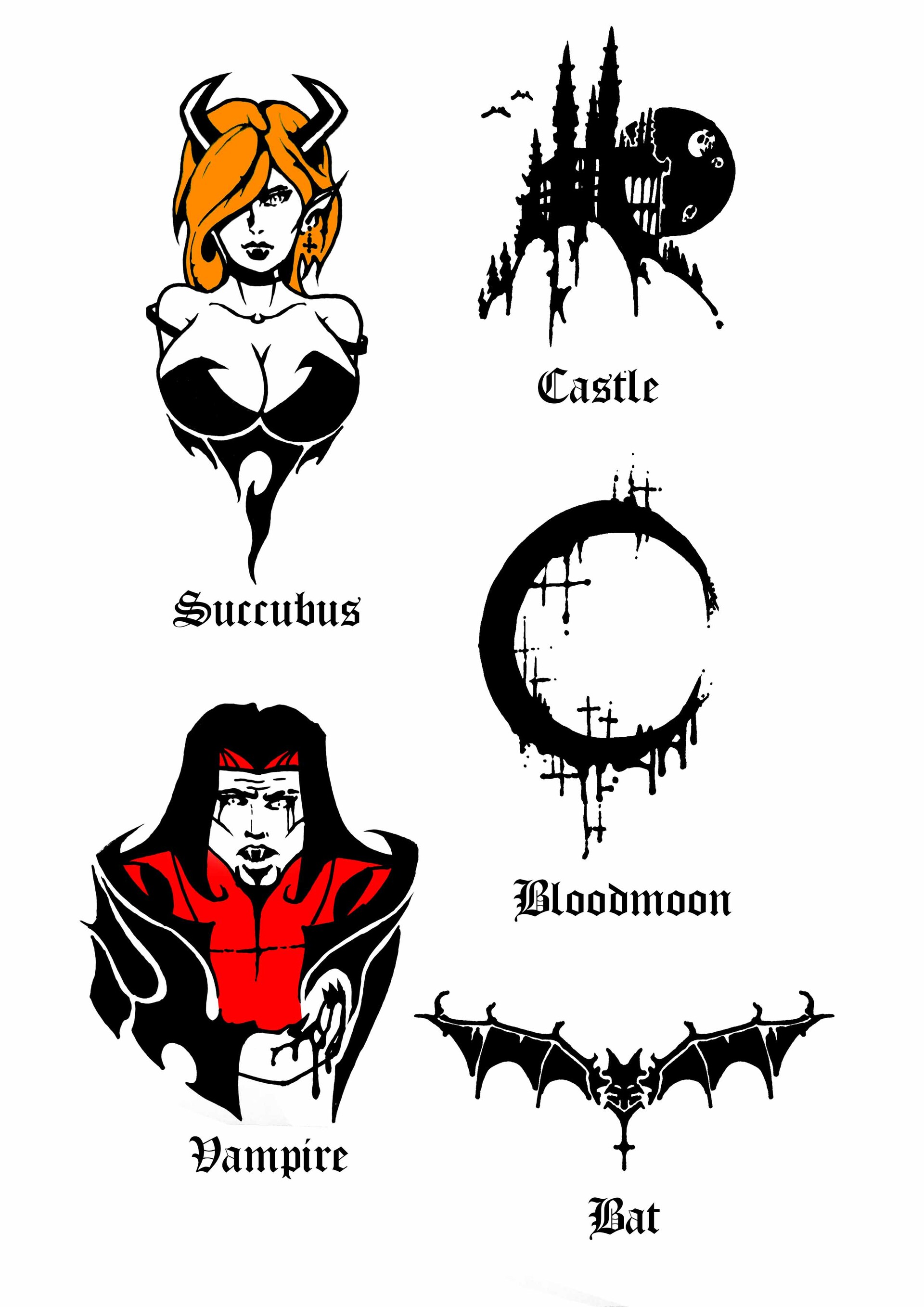 ArtStation - Vampire Tattoo Designs