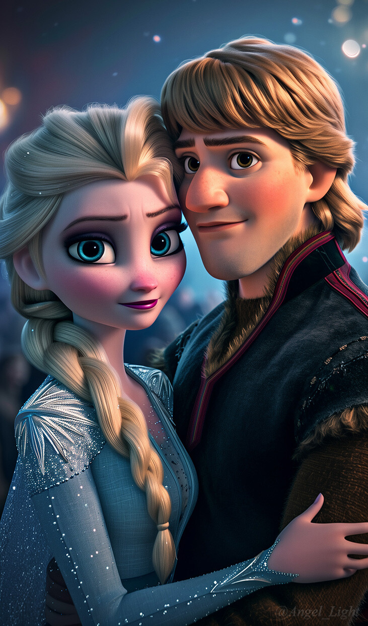 ArtStation - Elsa and Kristoff, Anna and Kristoff