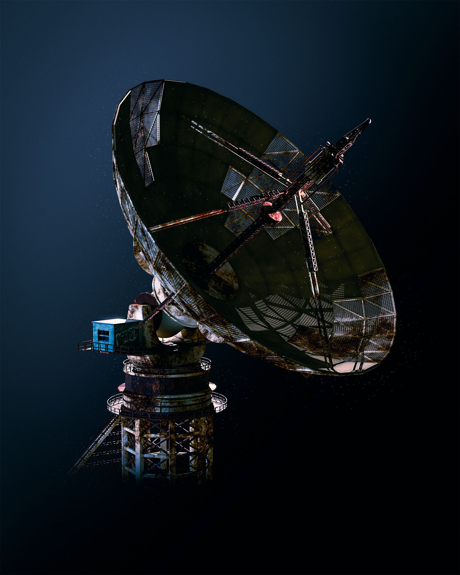 ArtStation - Abandoned Rusty Satellite Model / Blender