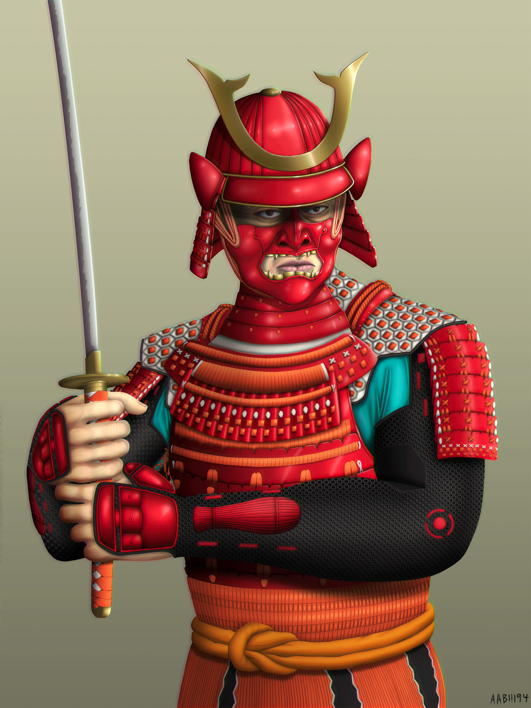 ArtStation - samurai artwork