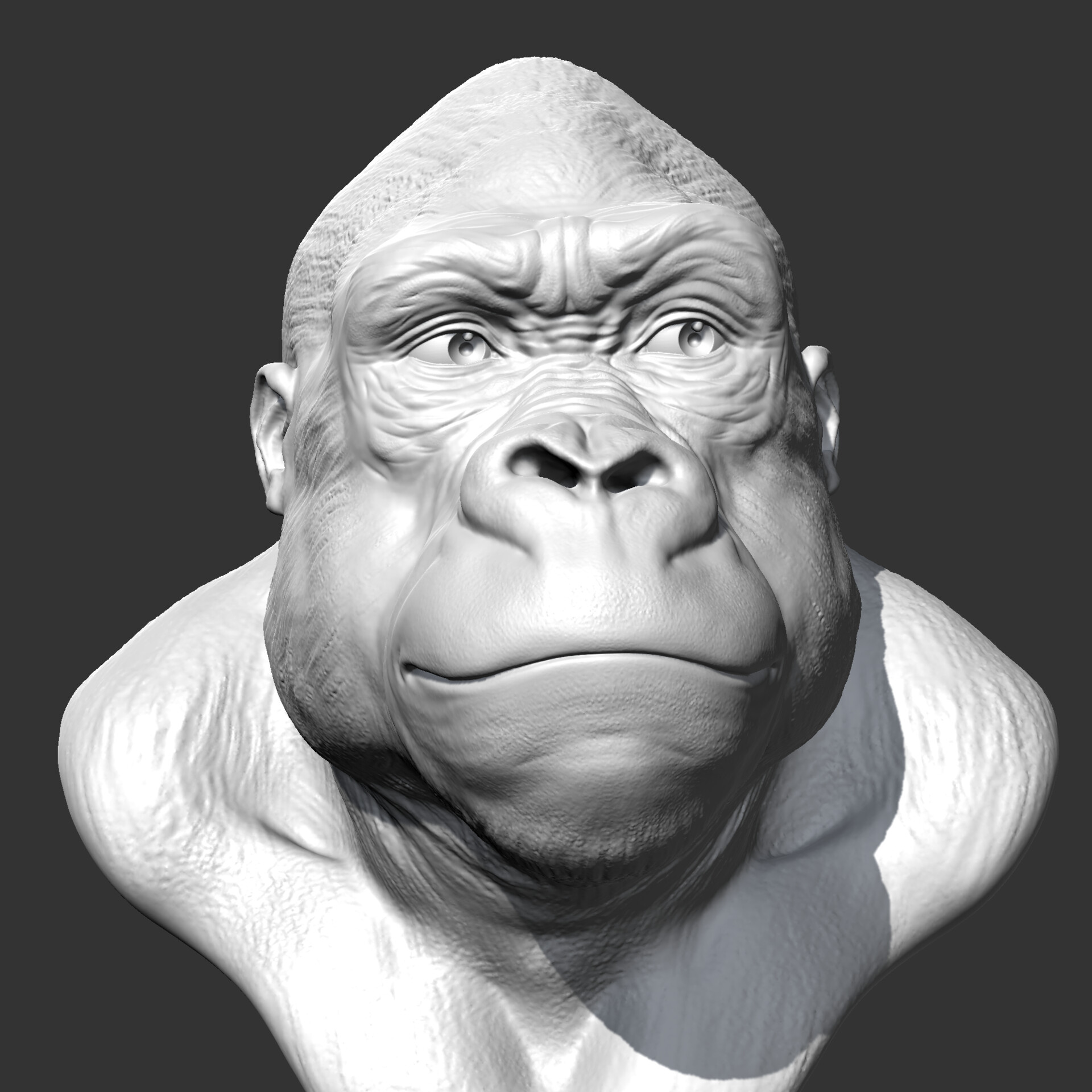 ArtStation - Gorilla Head AM28 3D print model