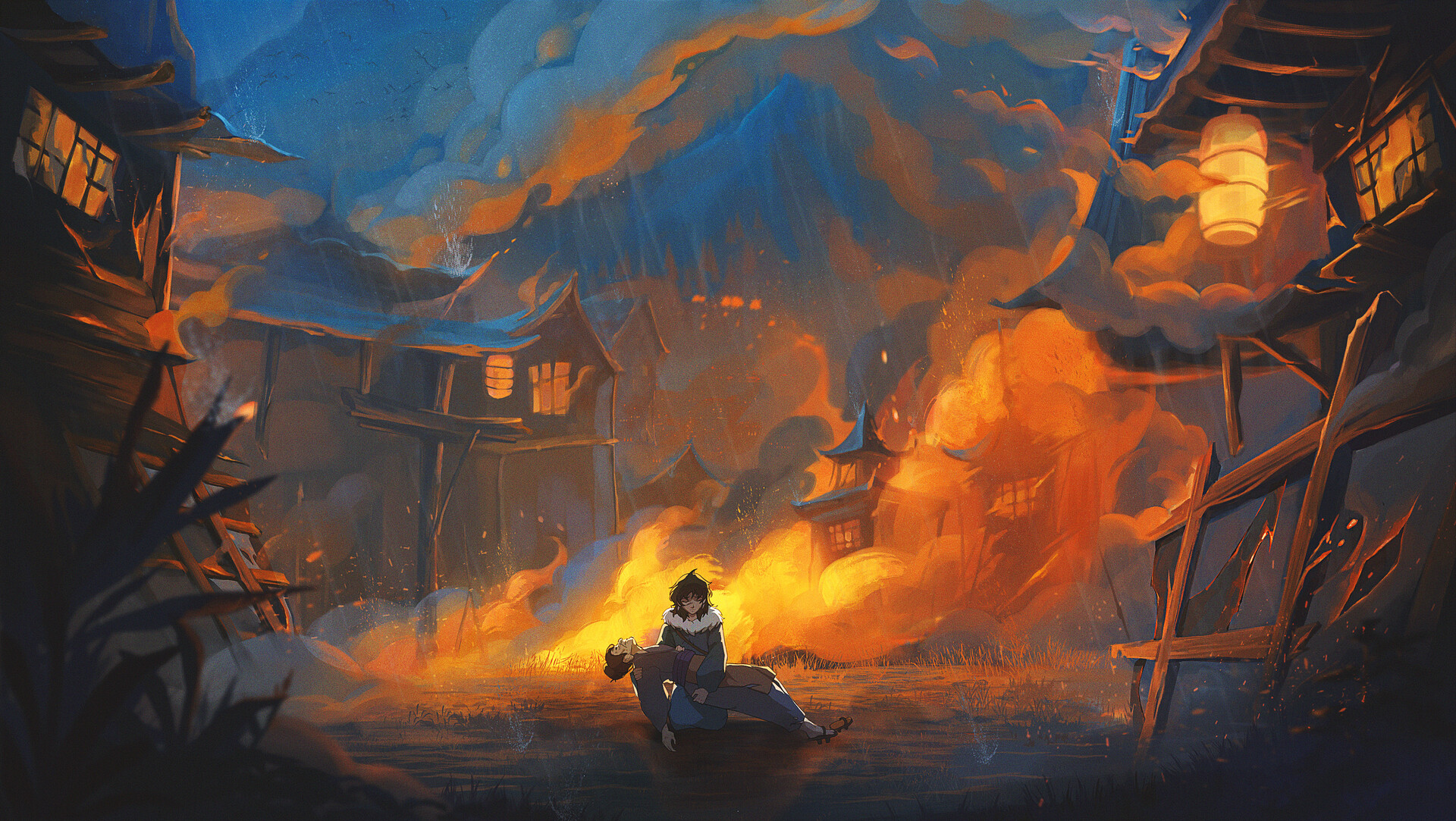 ArtStation - Burning Village