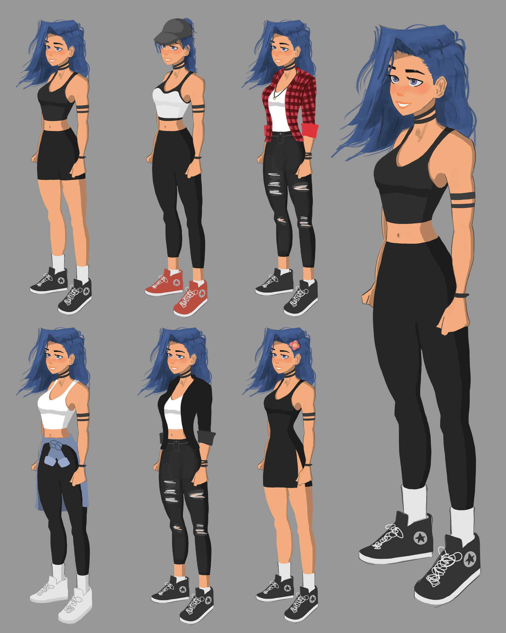 ArtStation - Emma OC Alternate Outfit Sheet