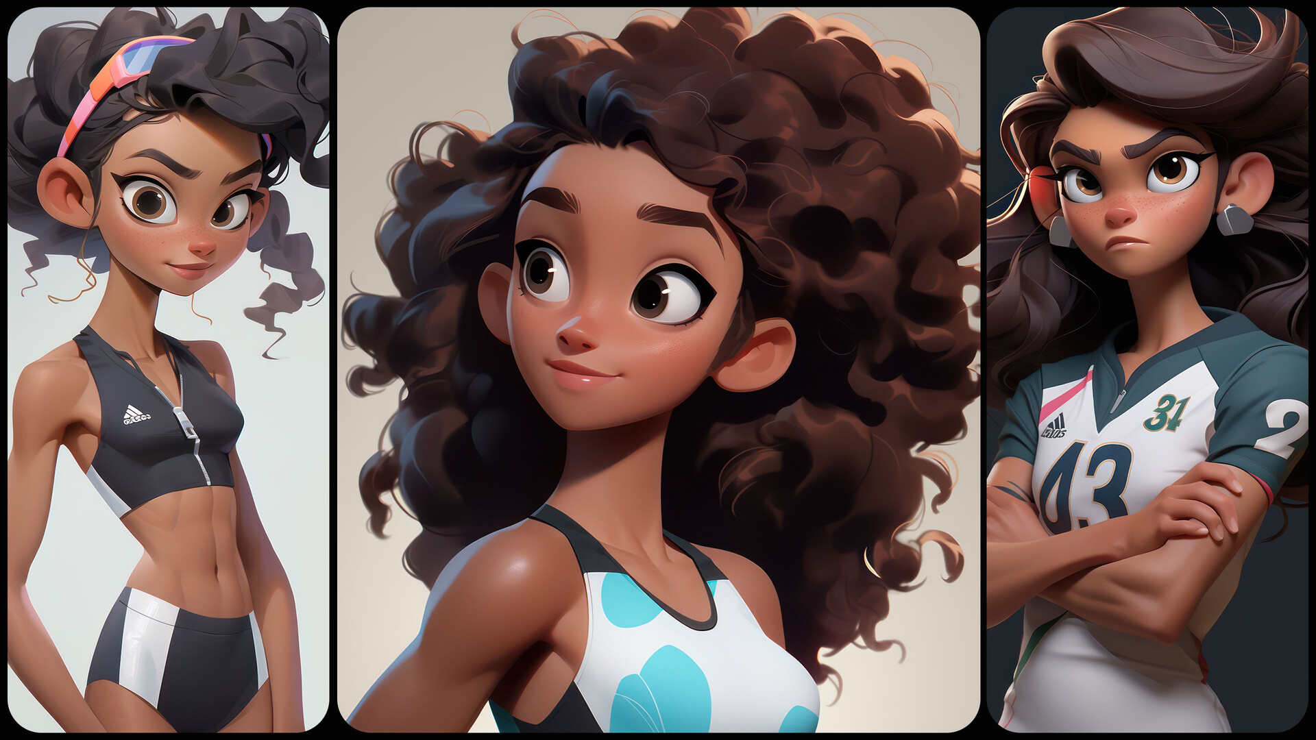 Ferial Studio - 🔹250 Athlete Female - Stylized Character Reference ...