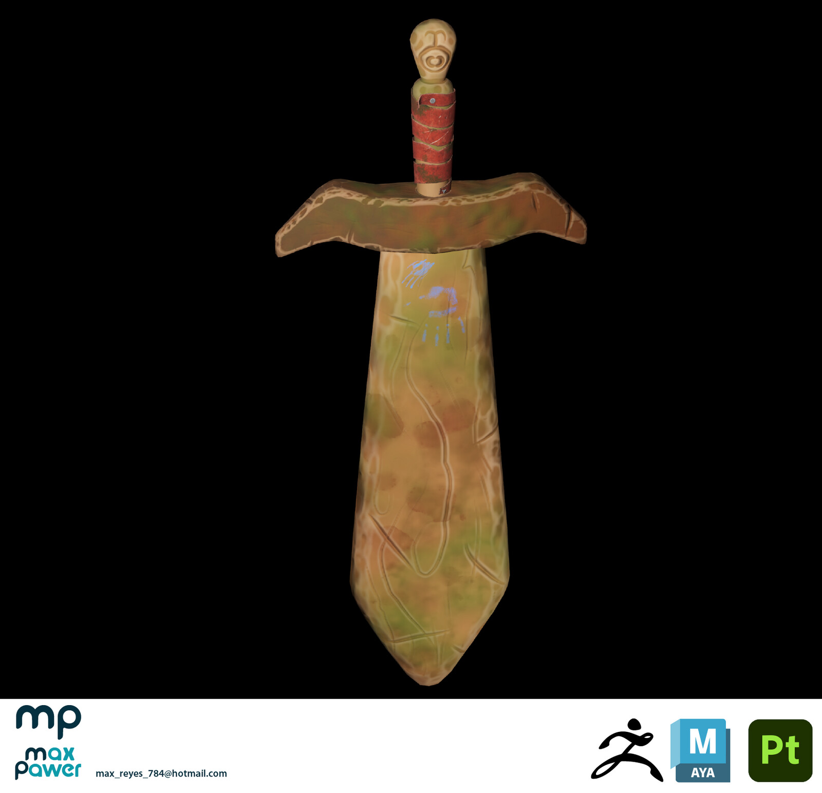 Max Pawer - Stylized Wooden Sword