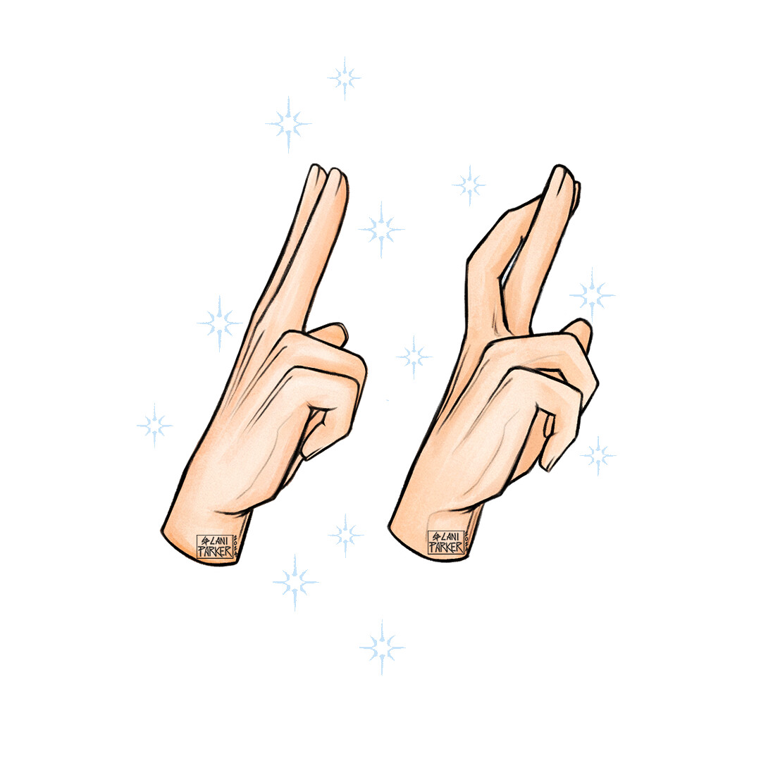 ArtStation - Gojo technique hand pose stickers