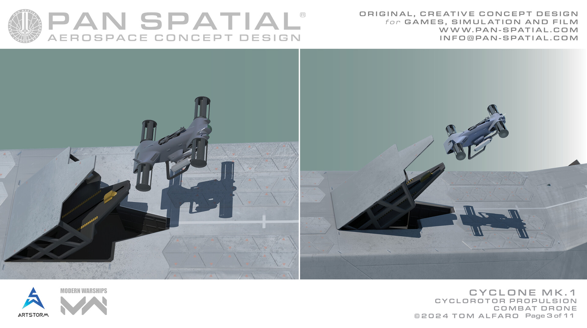 PAN SPATIAL Aerospace Concept Design - CYCLONE Mk.1 CONCEPT DRONE