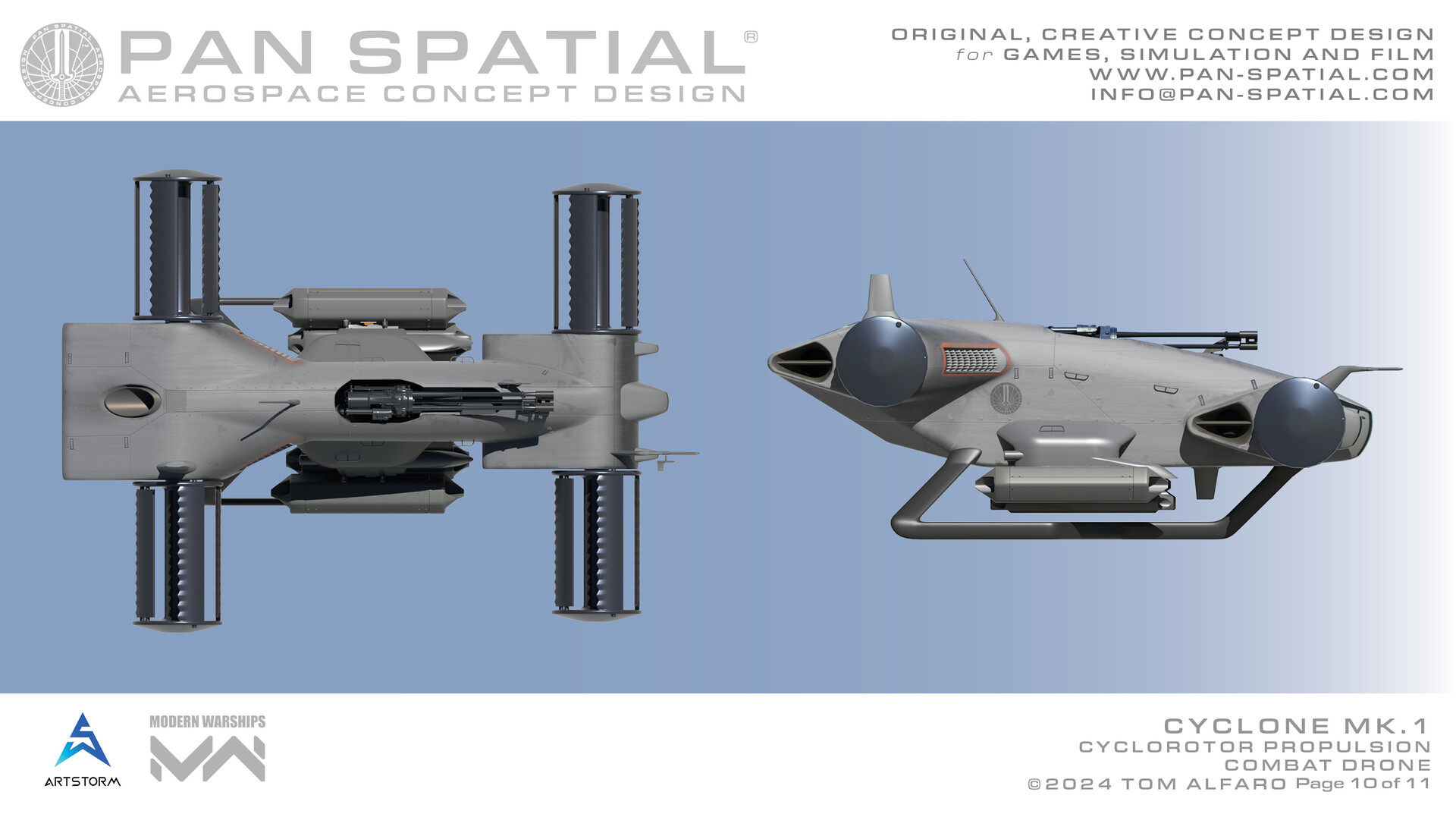 PAN SPATIAL Aerospace Concept Design - CYCLONE Mk.1 CONCEPT DRONE