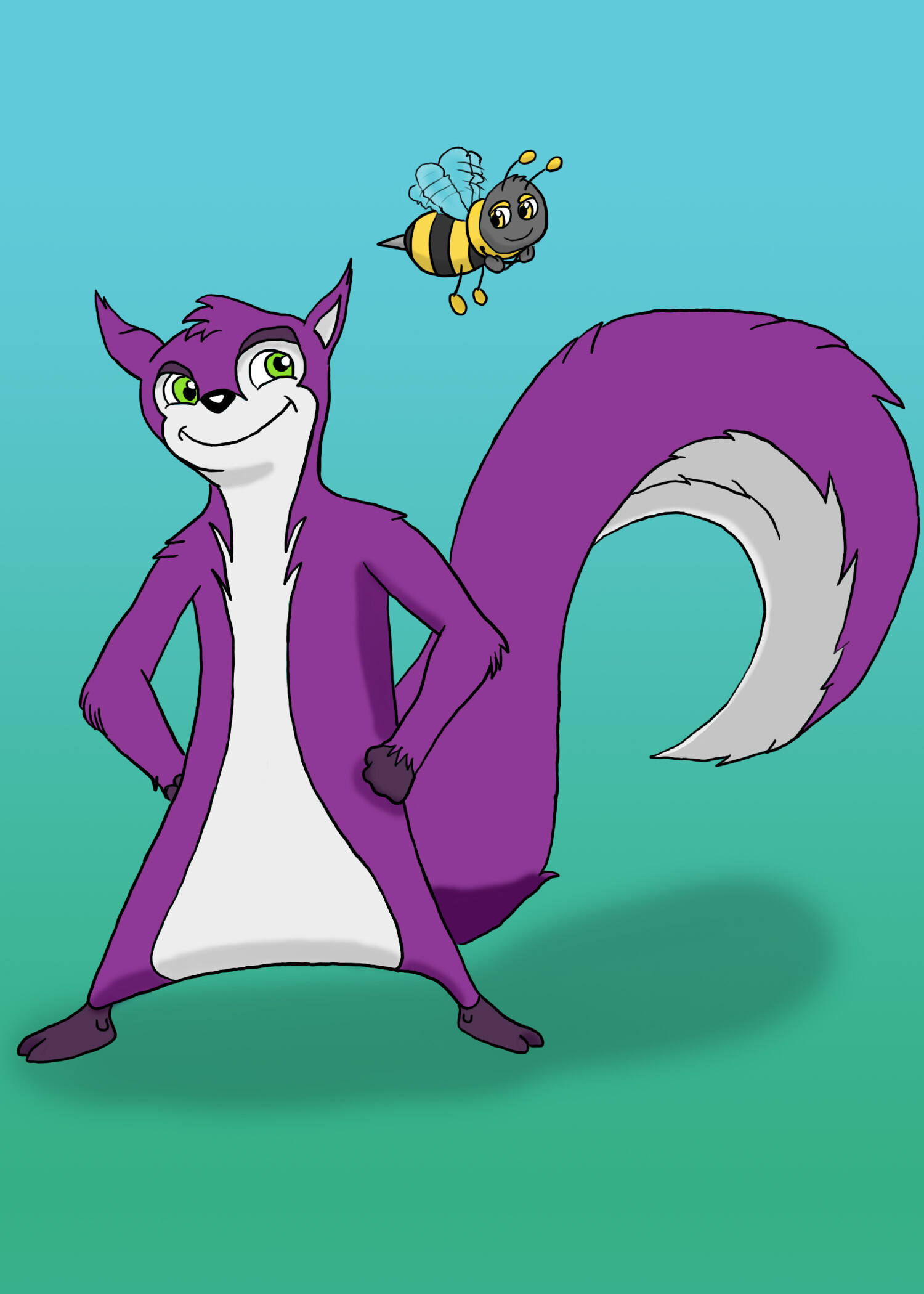 ArtStation - Sam the Squirrel and Buzz the Bee