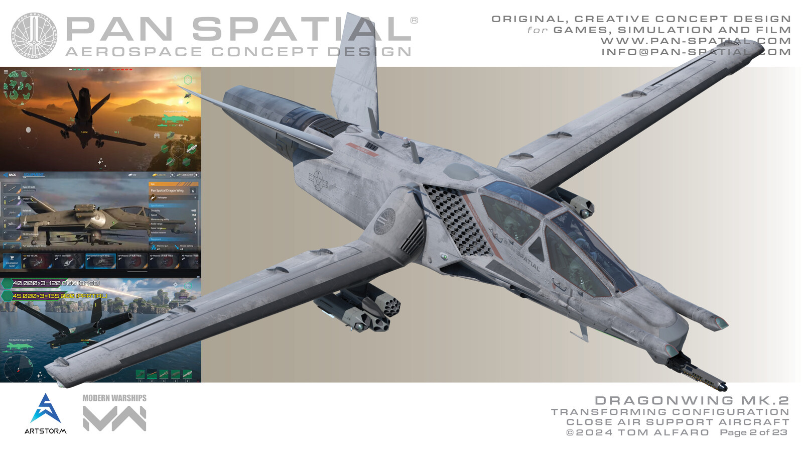 PAN SPATIAL Aerospace Concept Design - DRAGONWING Mk.2 VARIABLE ...