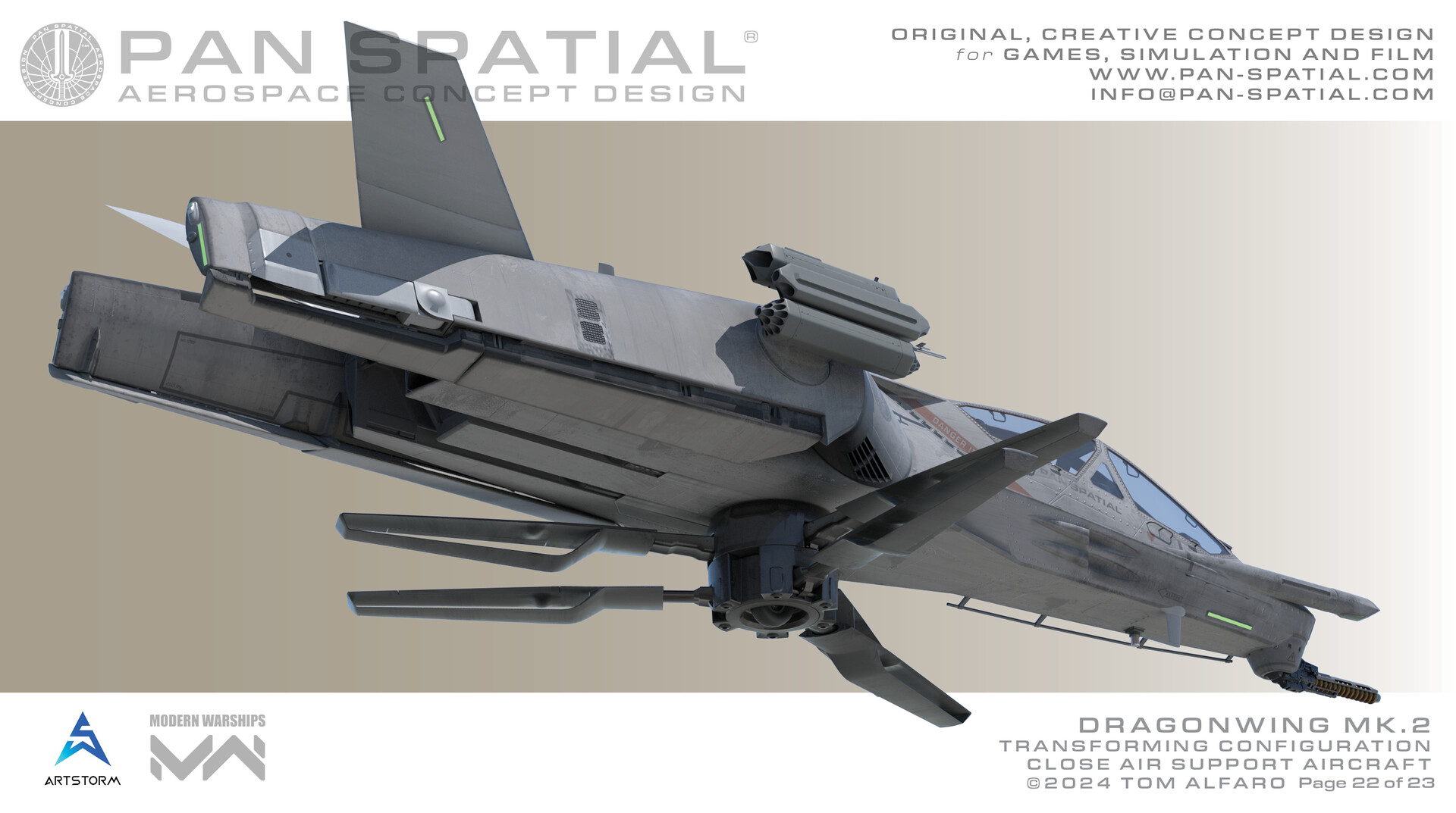 PAN SPATIAL Aerospace Concept Design - DRAGONWING Mk.2 VARIABLE GEOMETRY COMBAT AIRCRAFT