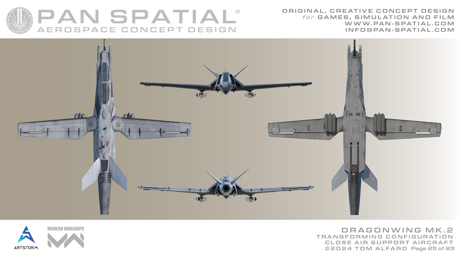PAN SPATIAL Aerospace Concept Design - DRAGONWING Mk.2 VARIABLE GEOMETRY COMBAT AIRCRAFT