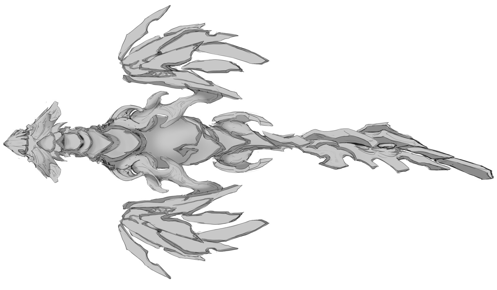 Sofia Kulak - Burnt dragon - Creature concept art