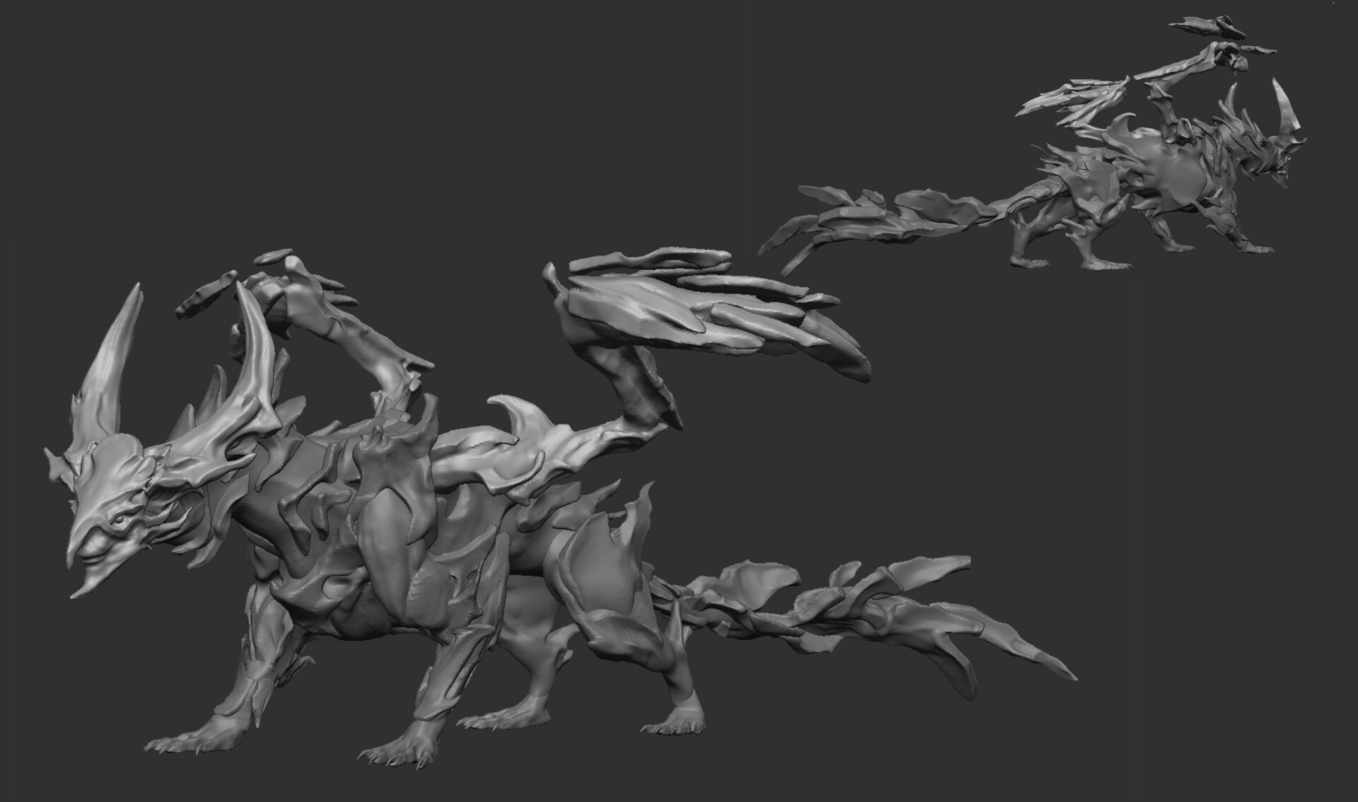 Sofia Kulak - Burnt dragon - Creature concept art