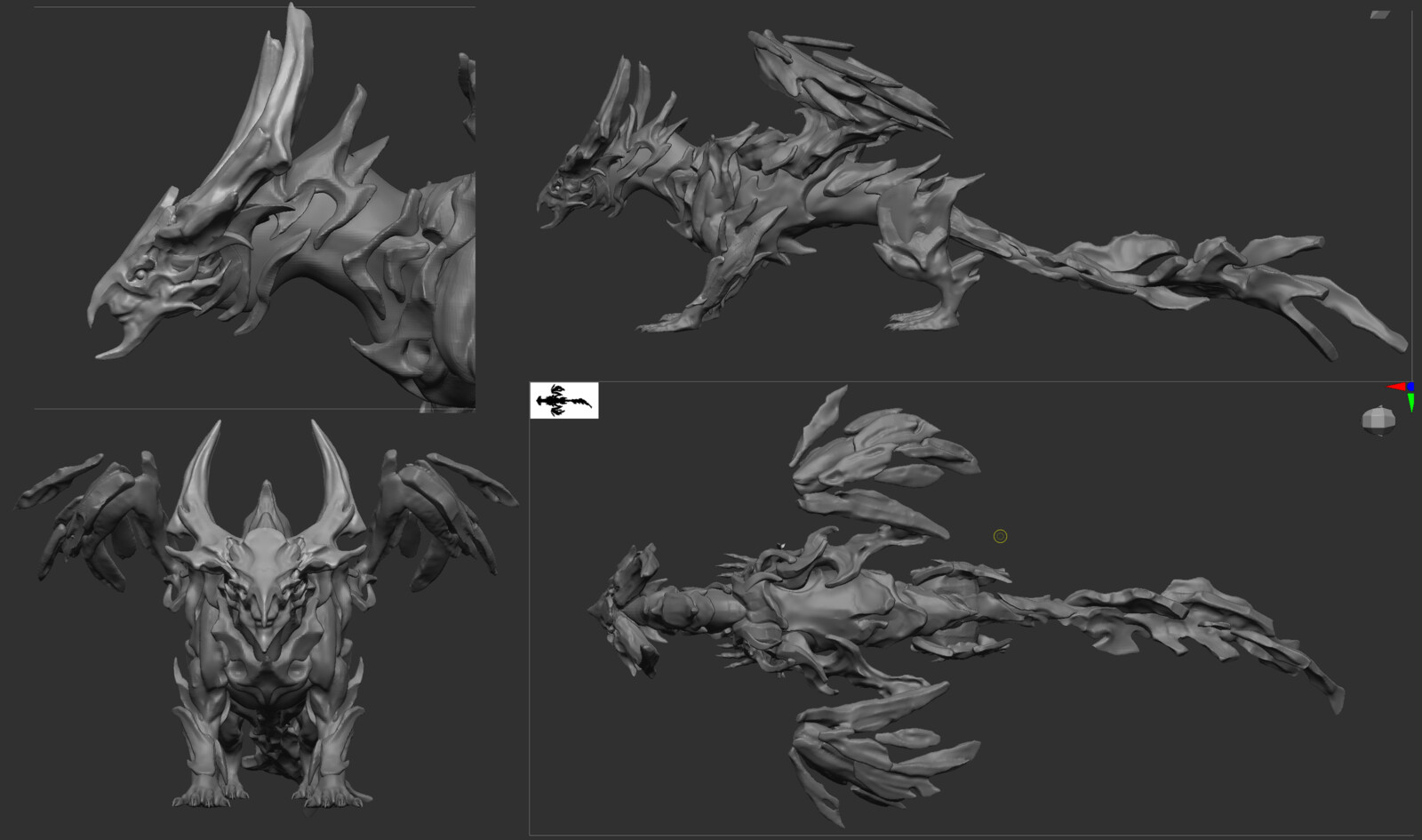 Sofia Kulak - Burnt dragon - Creature concept art