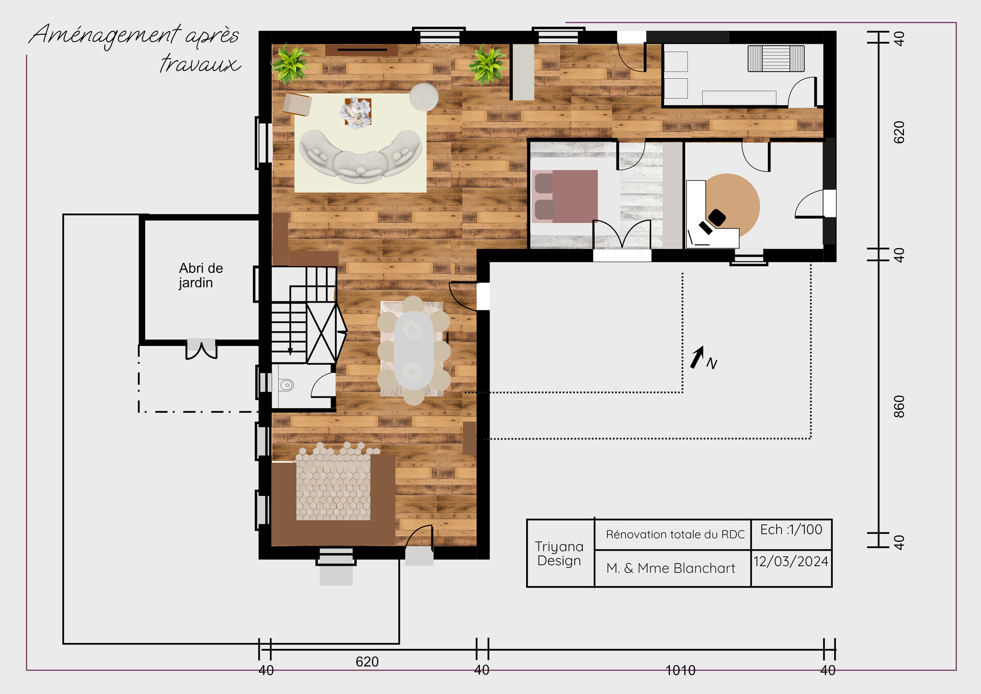 ArtStation - PLAN - RENOVATION D'UNE MAISON - RDC