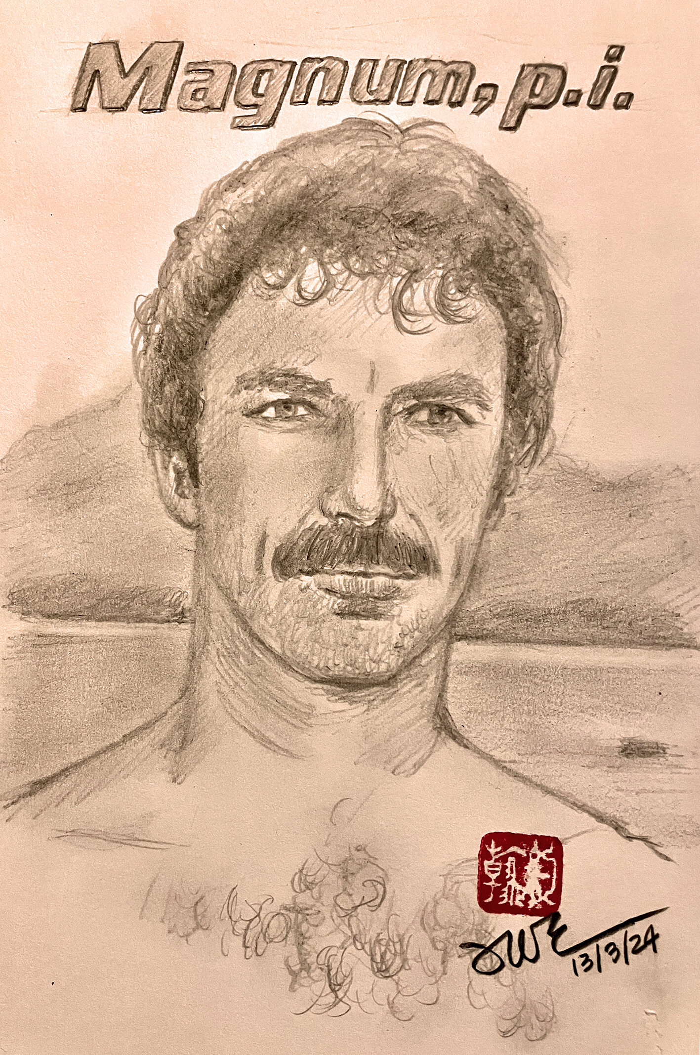 ArtStation - Tom Selleck, Magnum P.I. – 13-3-24