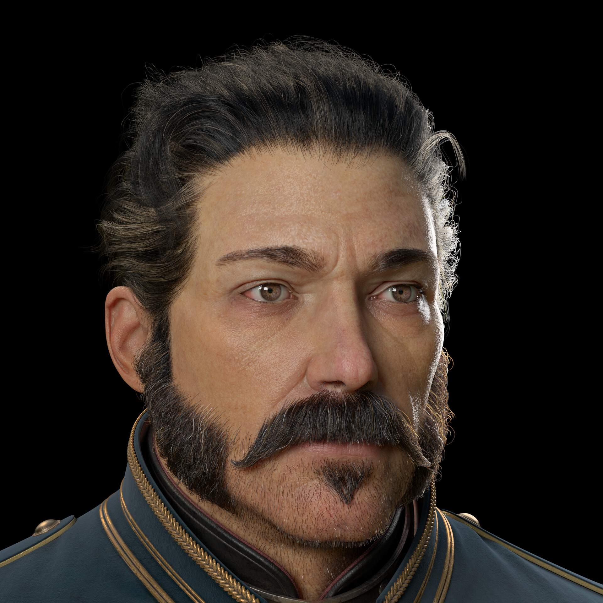 GroomTD/LookDev - Andrew Krivulya - 3D Grooming for "Commander" (Collab ...