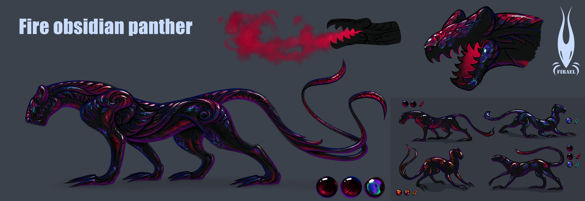 ArtStation - Fire obsidian character