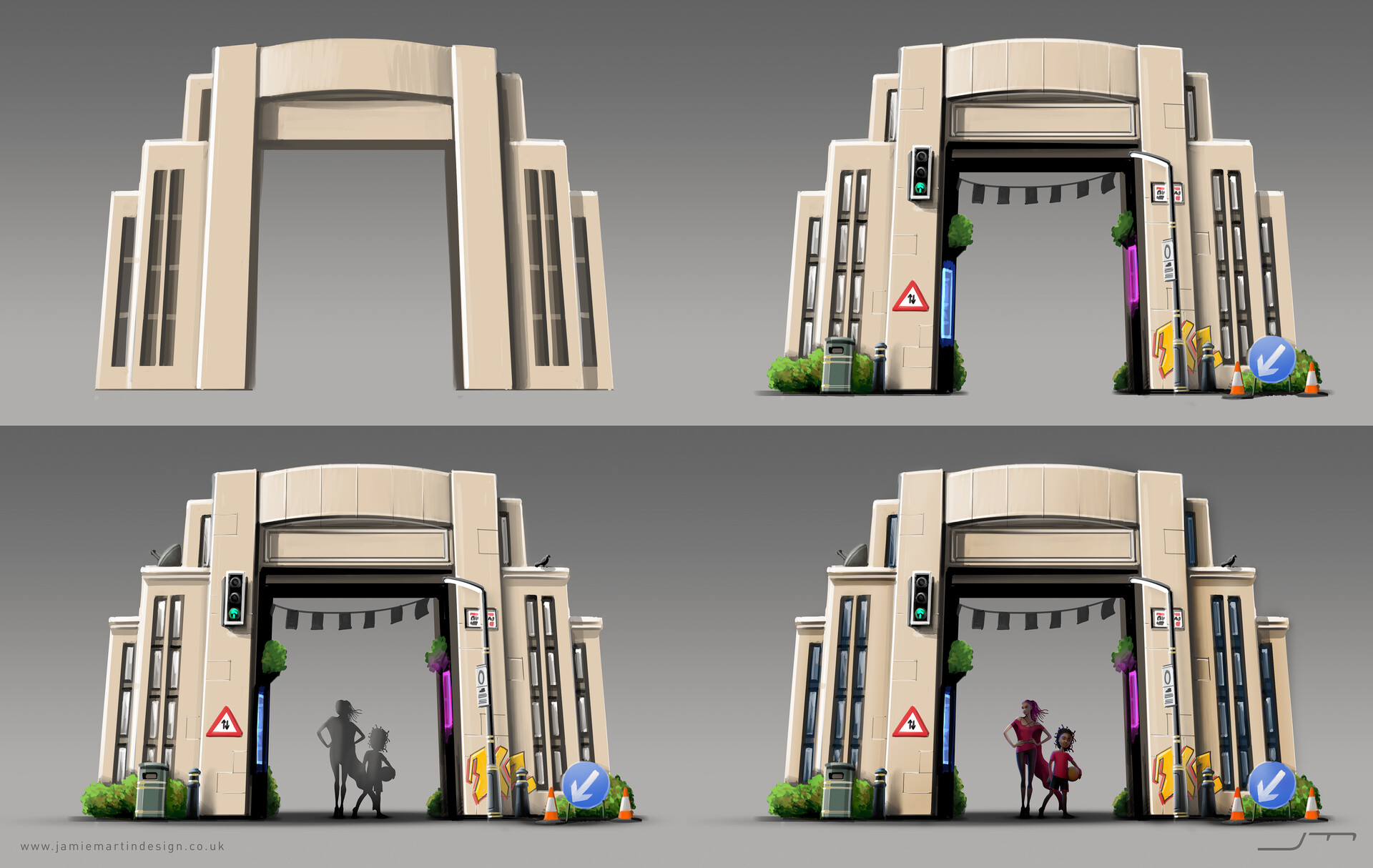 Jamie Martin - Theme Park / Social Space - gate concept art