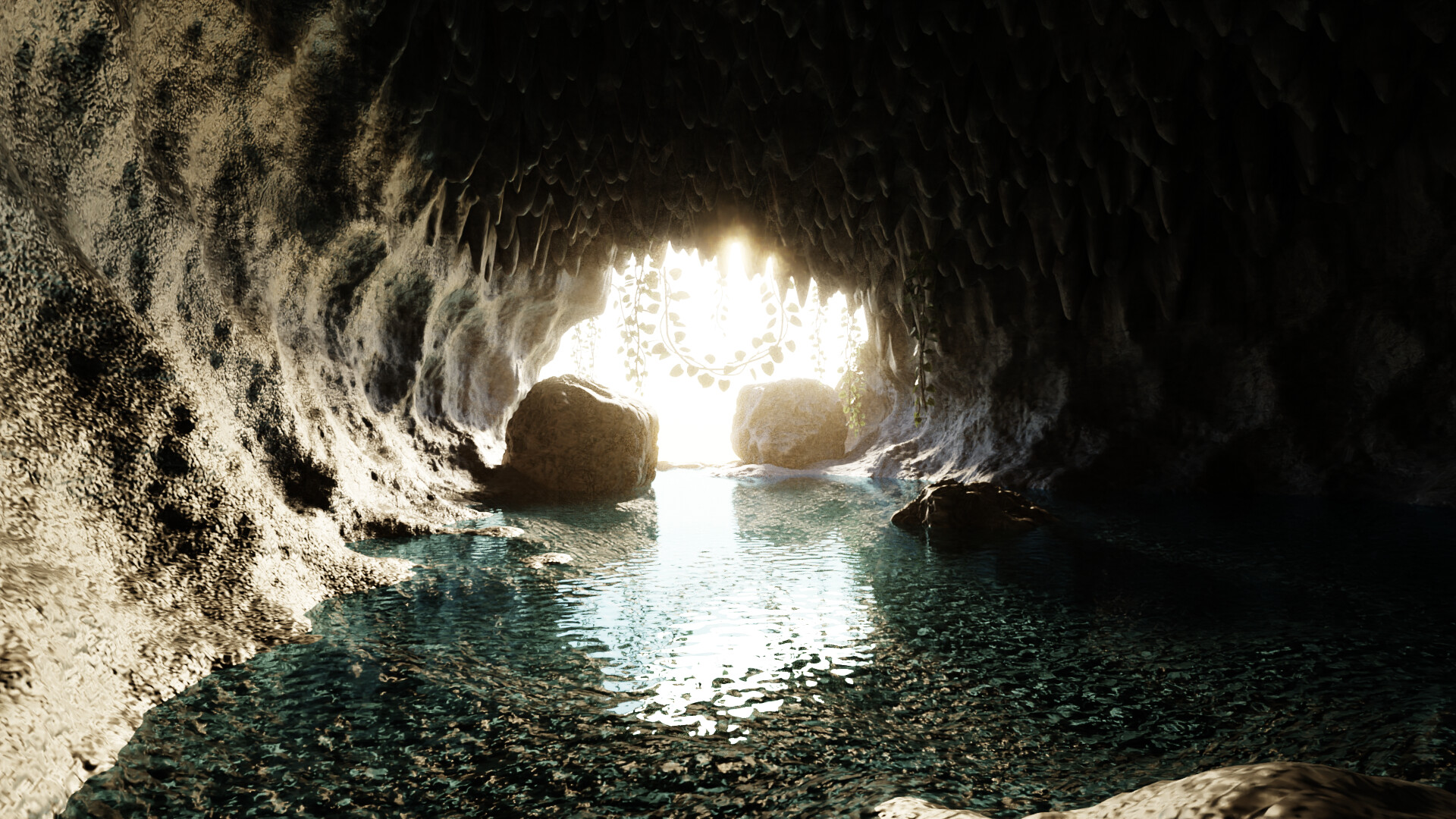 Michael Bescec - Panoramic Collection of 4 Cave Environments