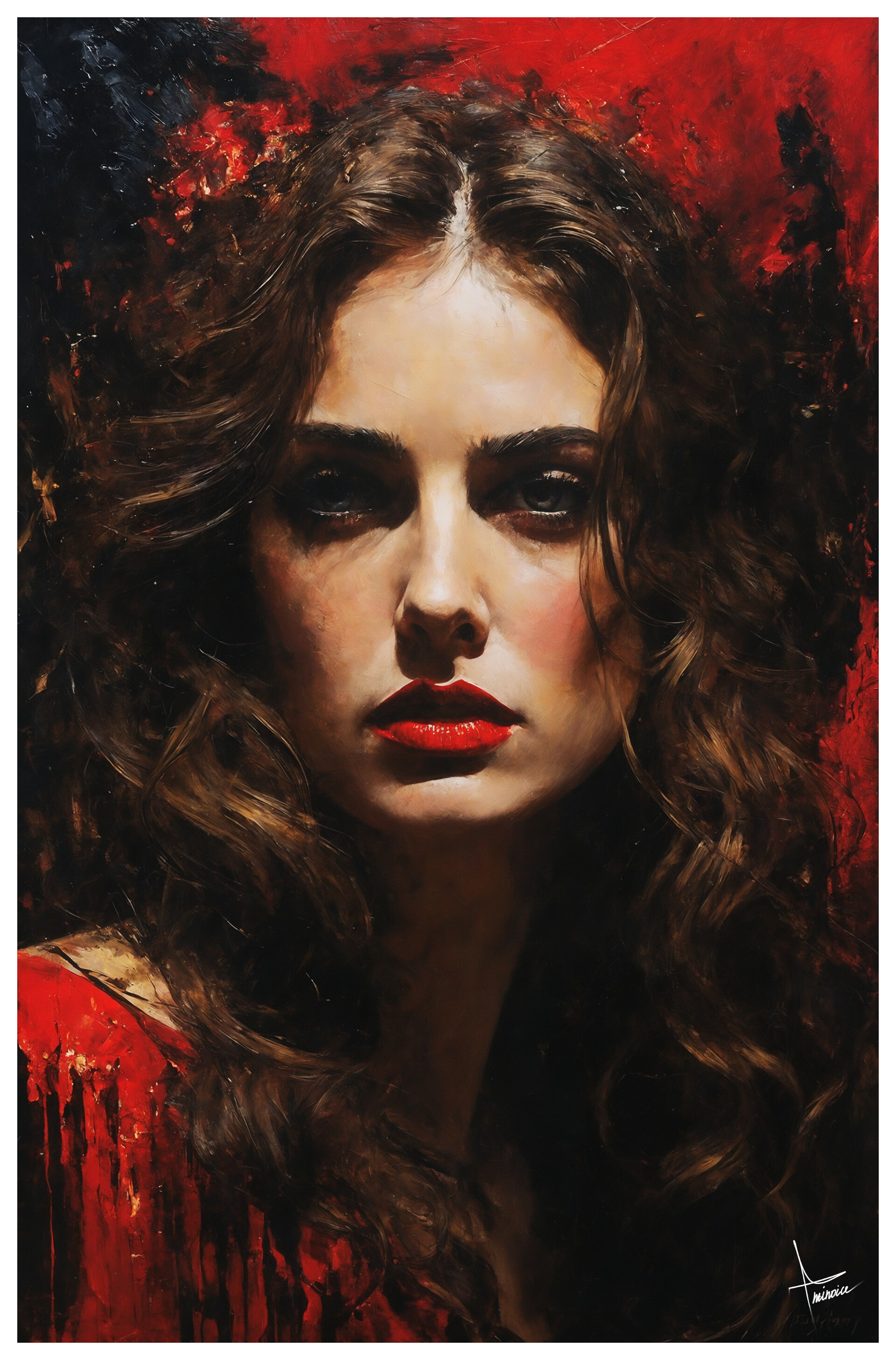 ArtStation - Portraite. Antinoice / "Quiet red lips" _ 002
