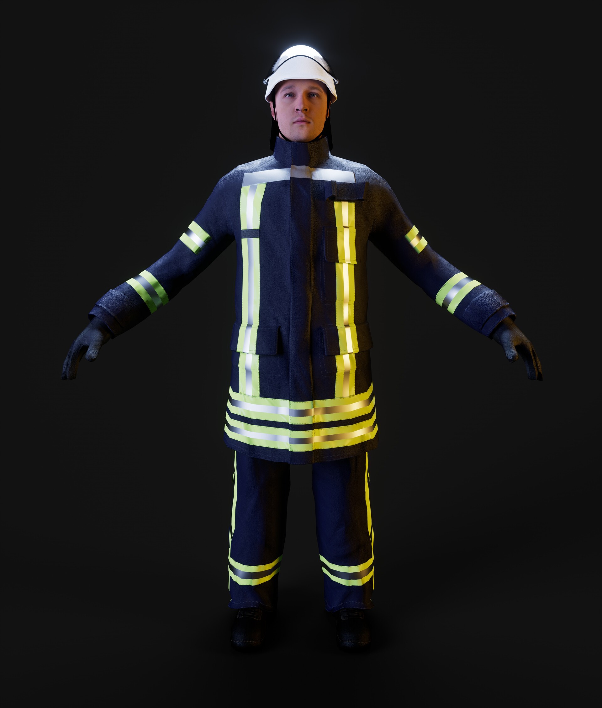 ArtStation - Fireman - 3D Character Design