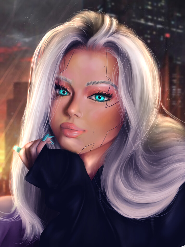 ArtStation - Android Girl Portrait