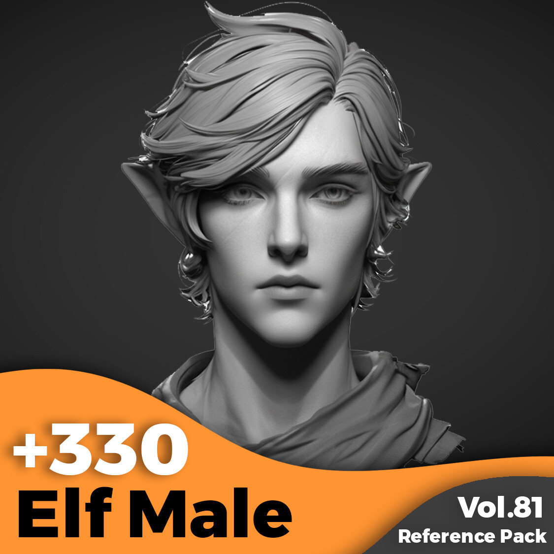 ArtStation - +330 Elf Male Head Sculpt Reference(4k)