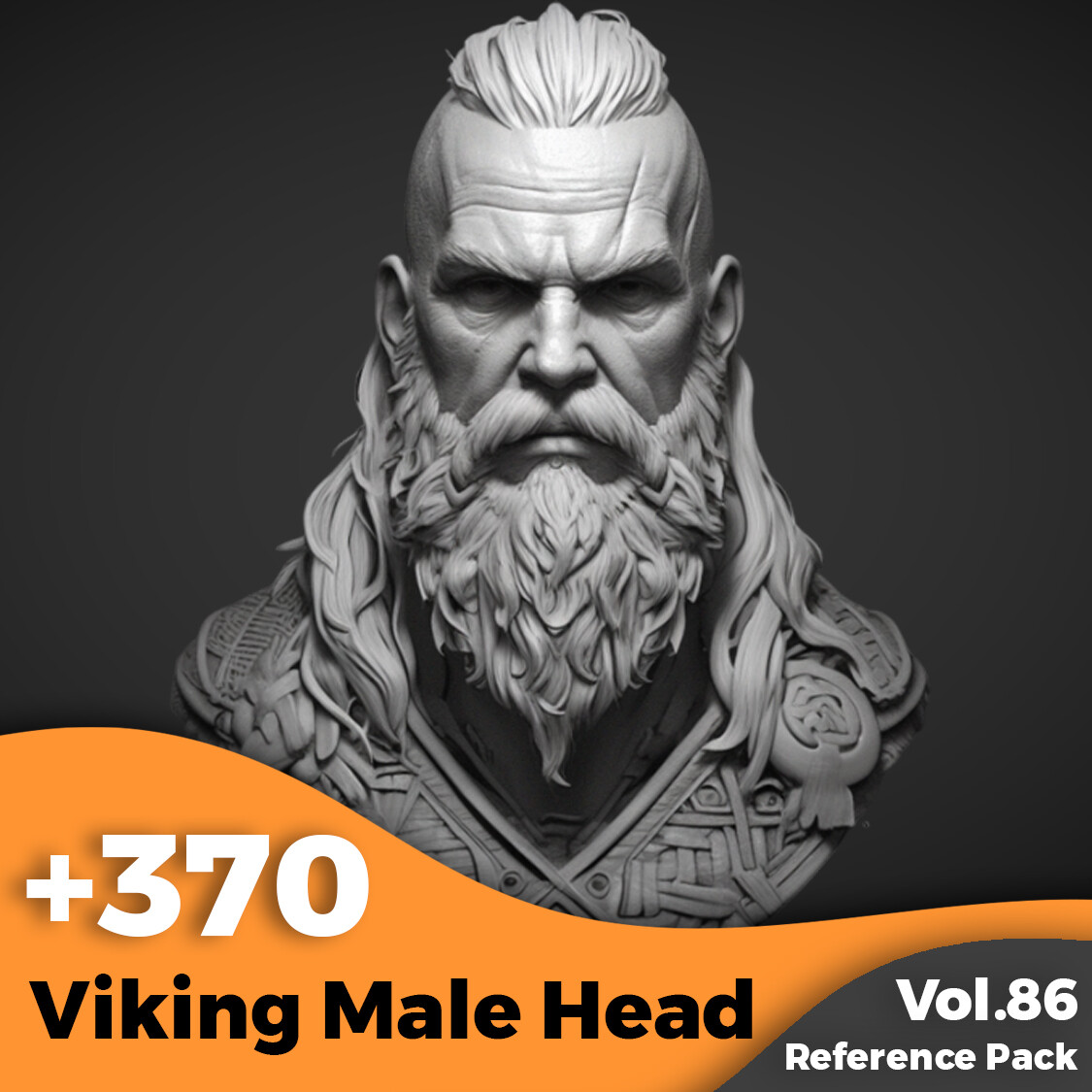 3D Head Sculpt References in 4K - Tika Art - +370 Viking Male Head ...