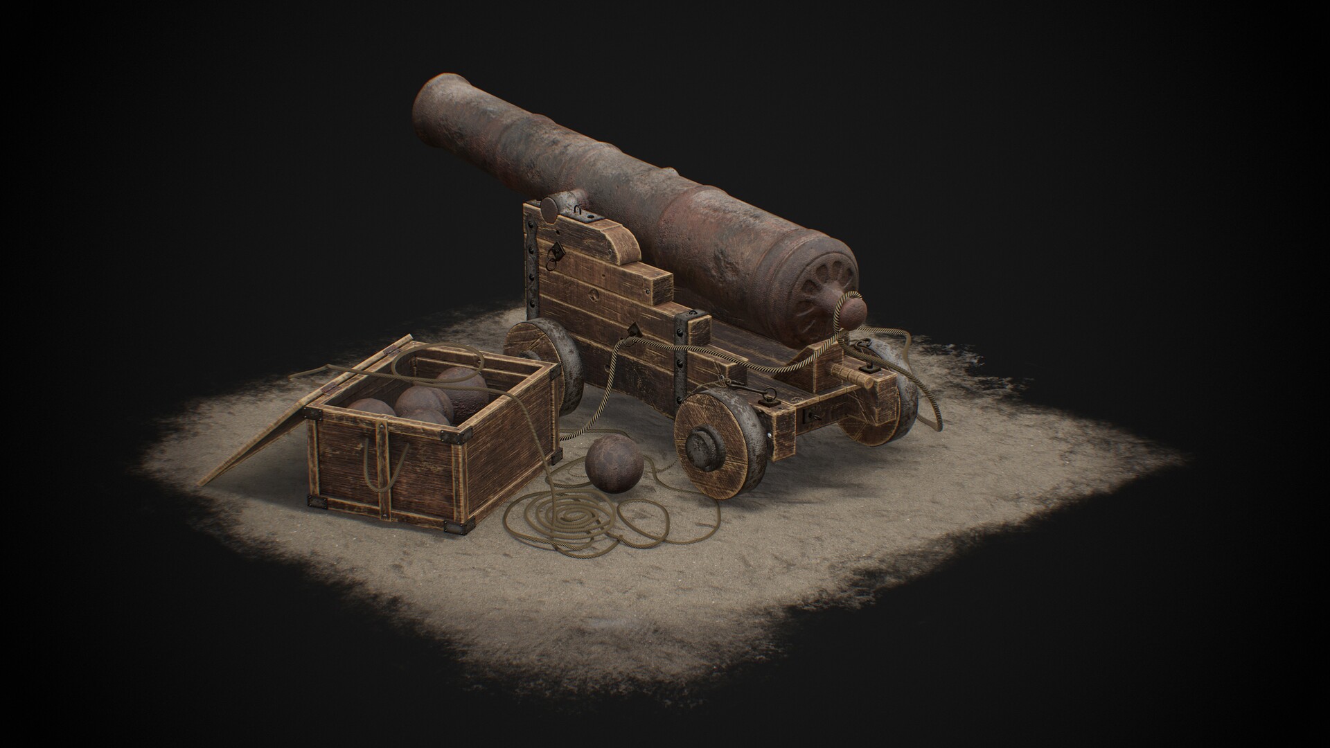 ArtStation - OLD CANNON CART
