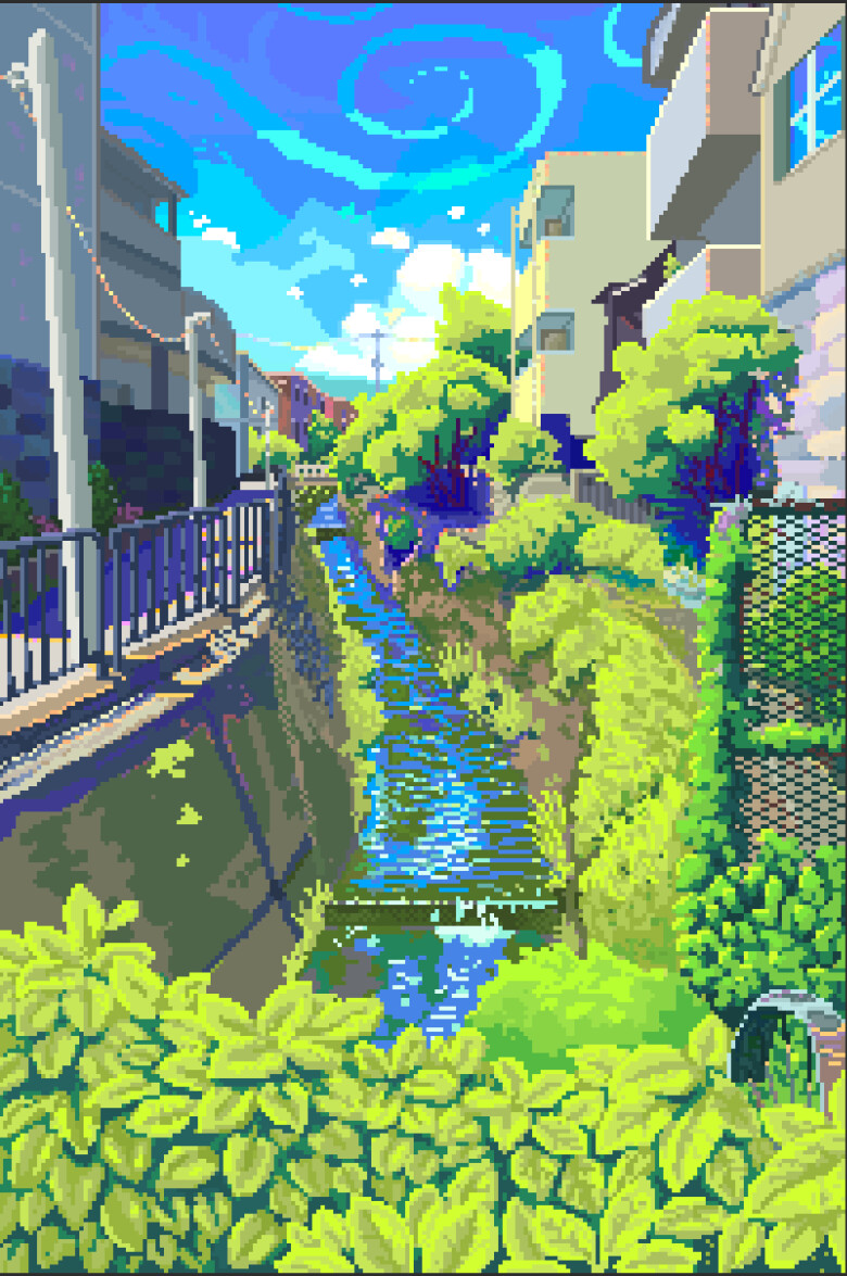 ArtStation - Waterway in Osaka