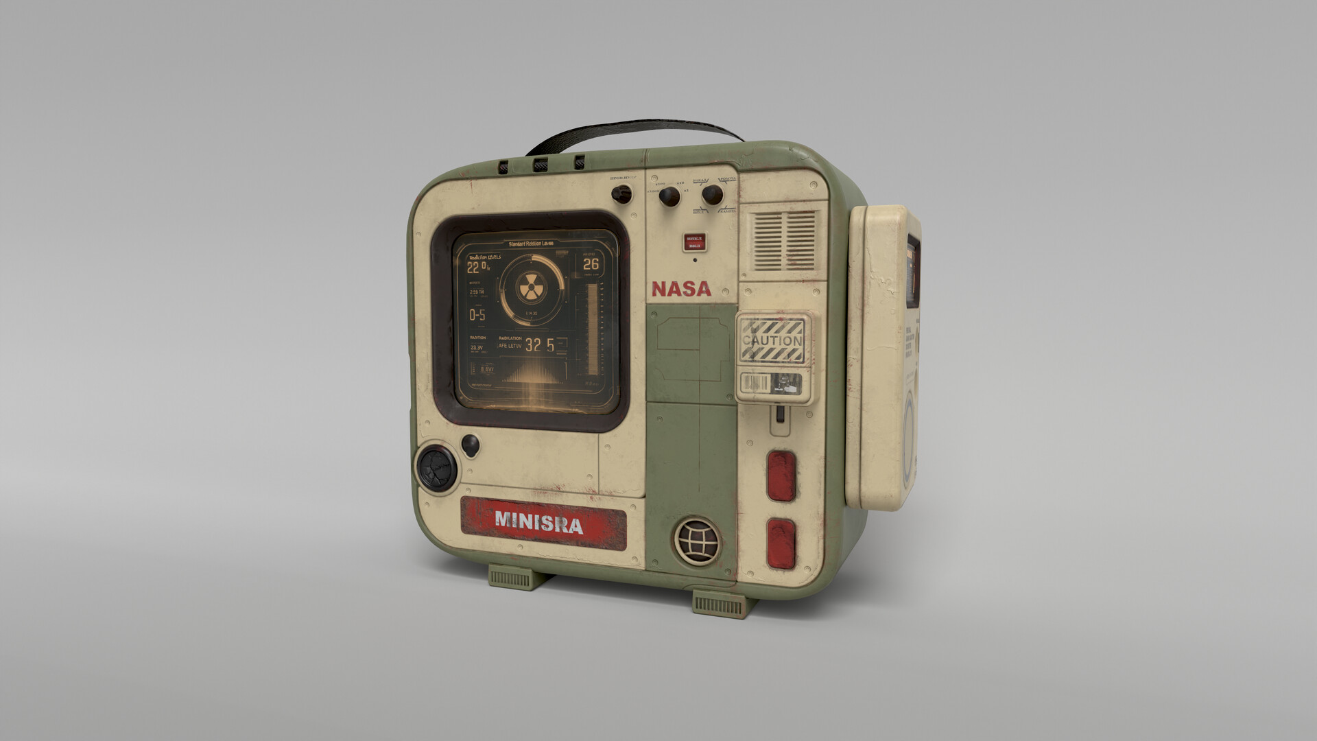 ArtStation - Retrofuturistic radiation dosimeter