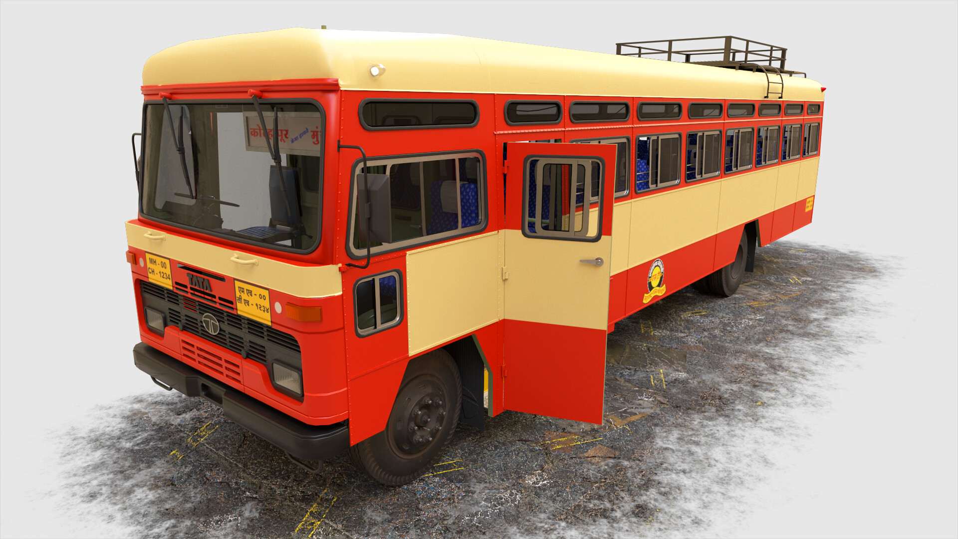 ArtStation - Msrtc_ST_bus_version_01_new (Orange_yellow)