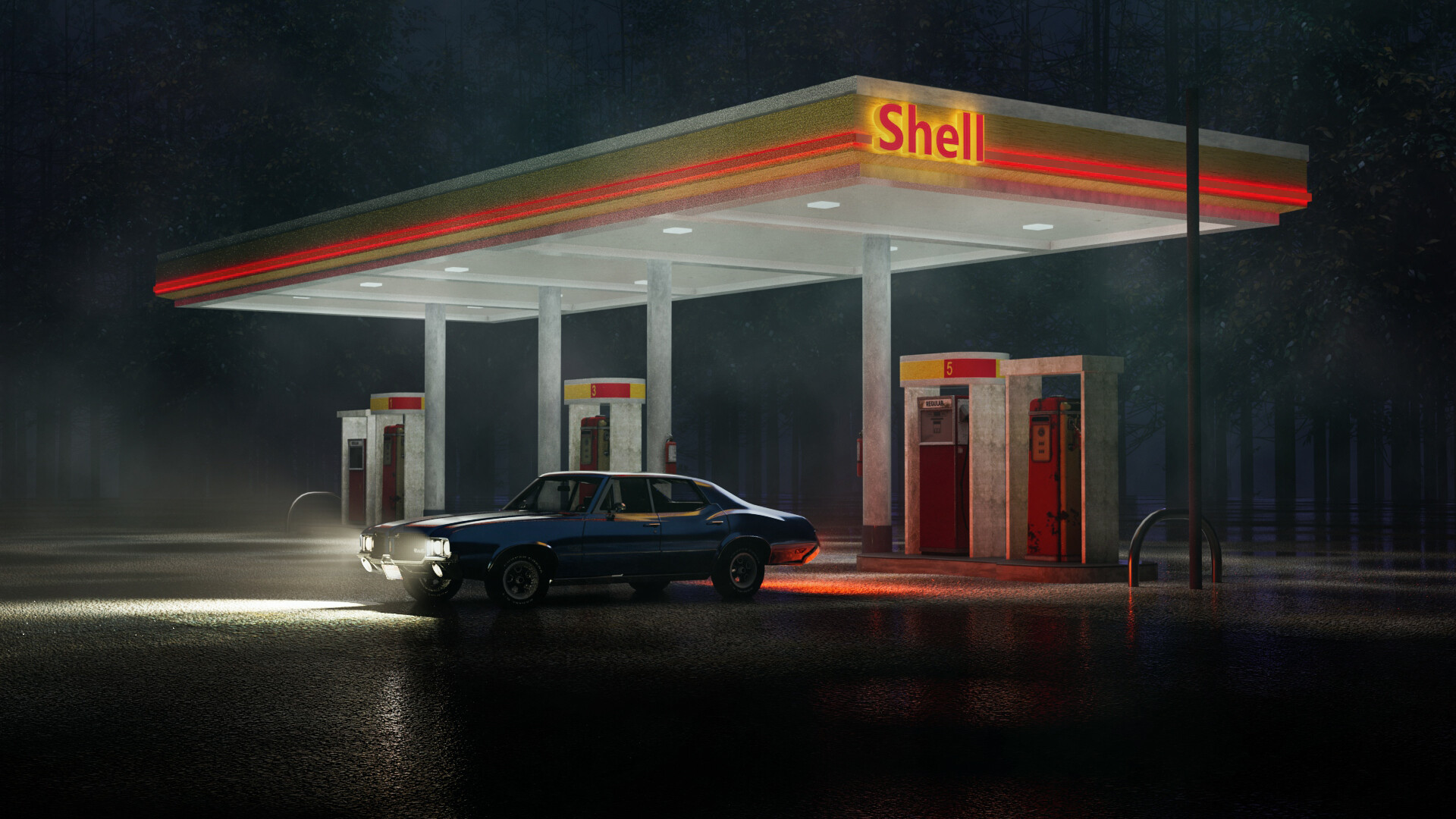 ArtStation - Gas Station