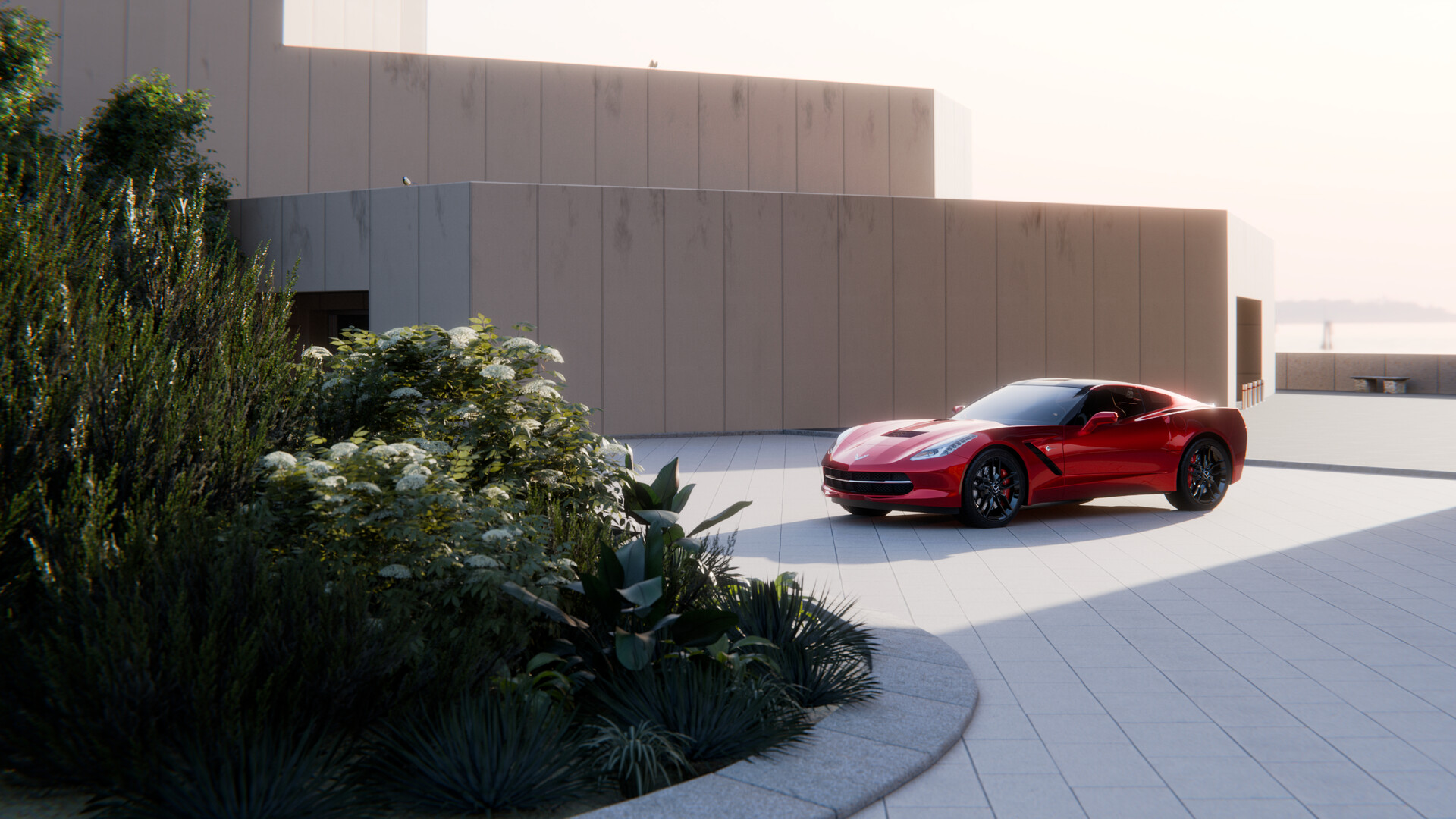 ArtStation - Corvette C7 - Environment