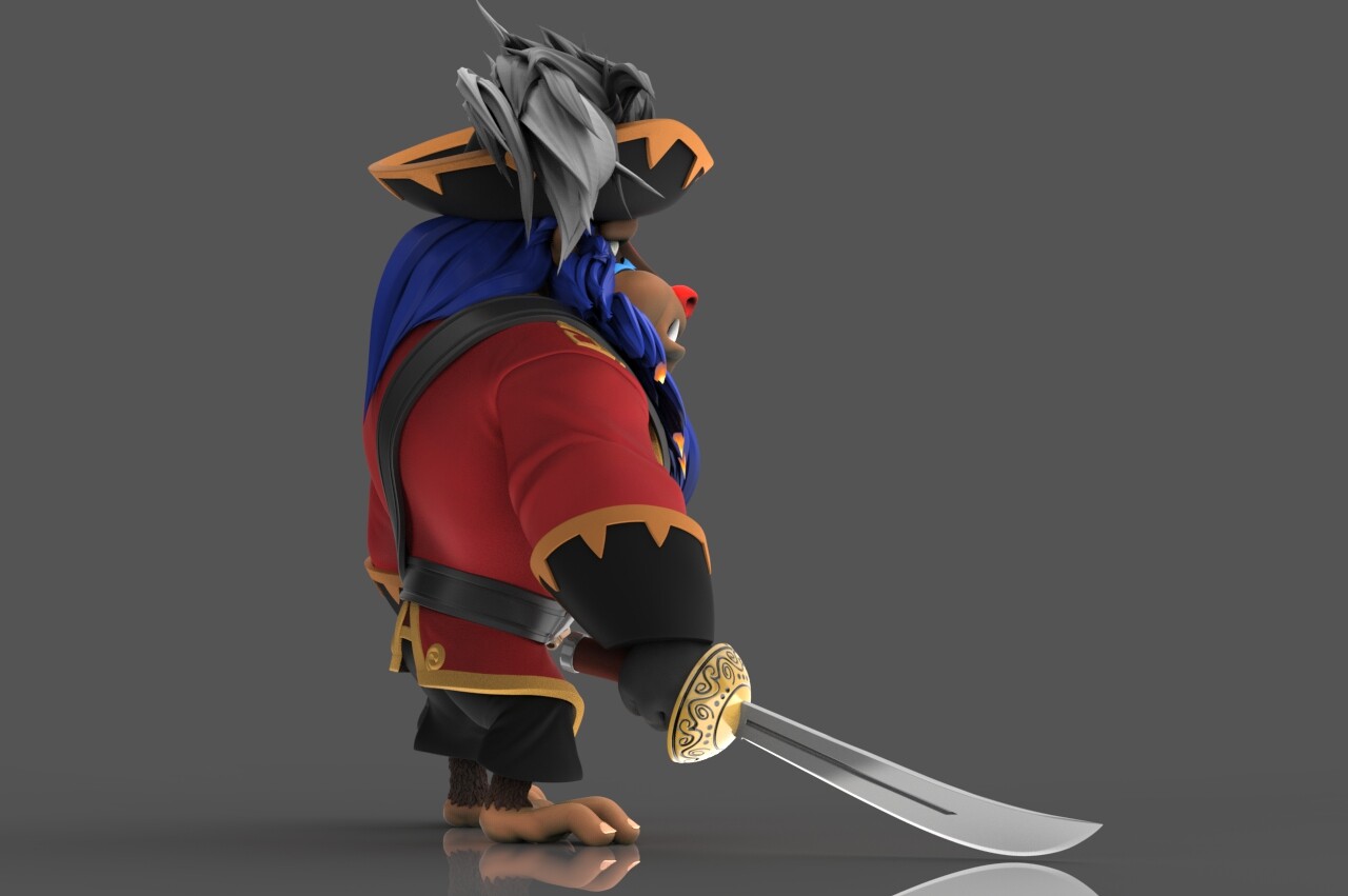 Jonathan Rosman - Captain Blubeard by Luigi Lucarelli 3D model & print