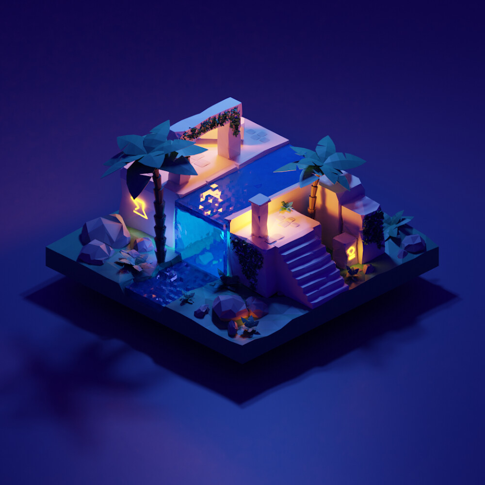ArtStation - Low poly 3d scene