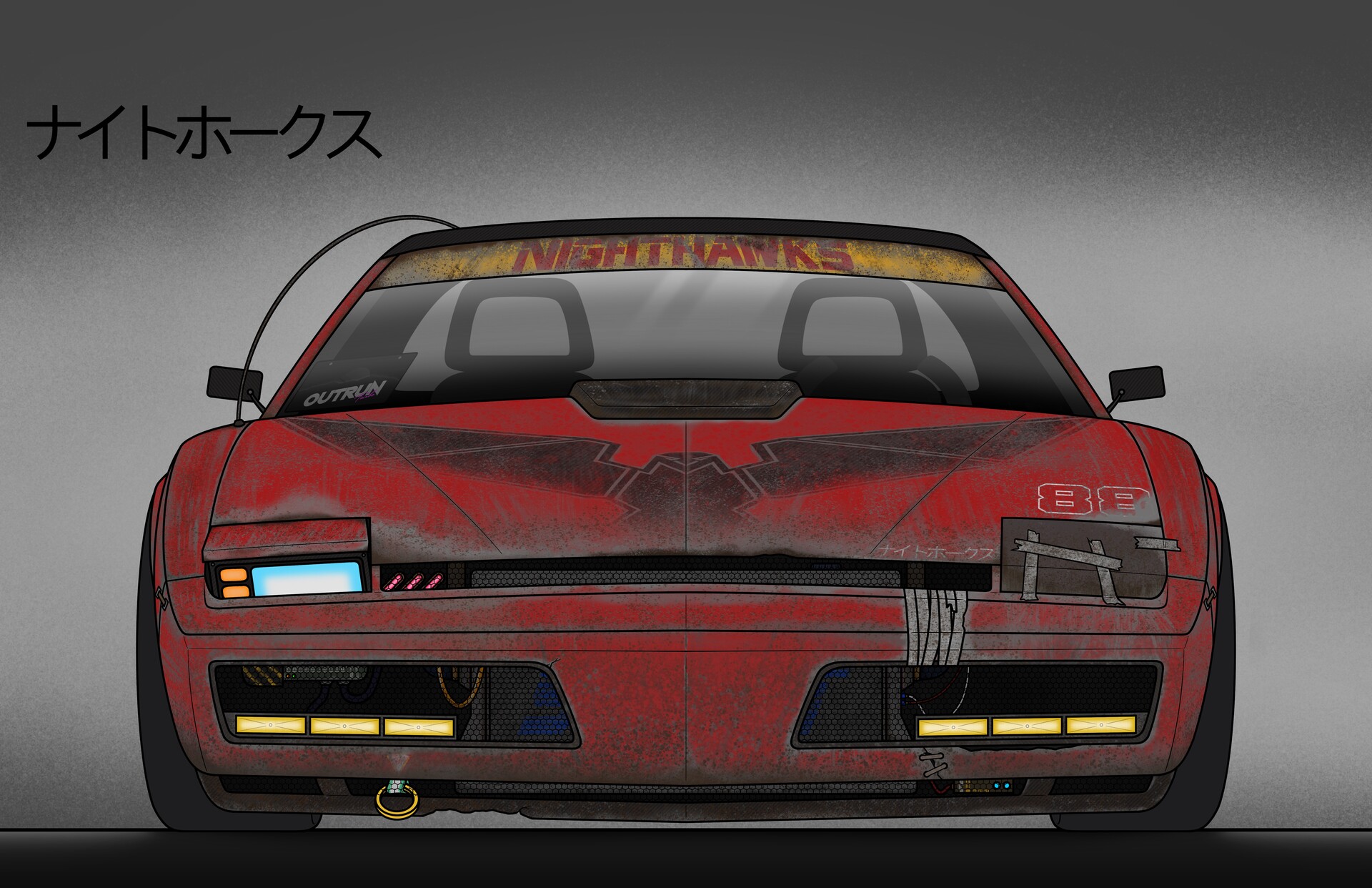 ArtStation - Pontiac Trans Am Drift Missle Front