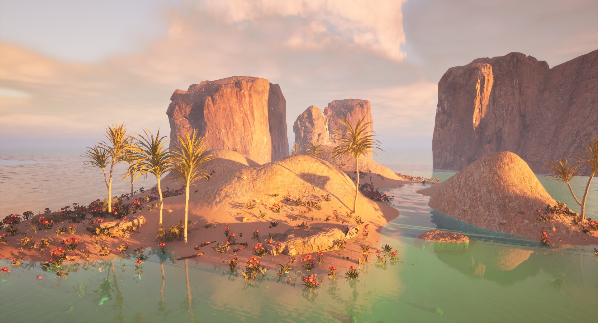 ArtStation - Island Sunset