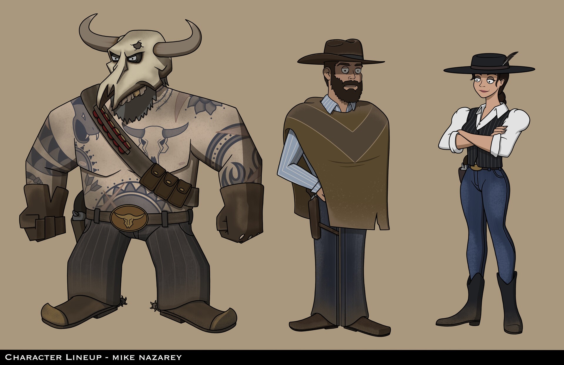 ArtStation - Thiago and the Minotaur Character Sheet