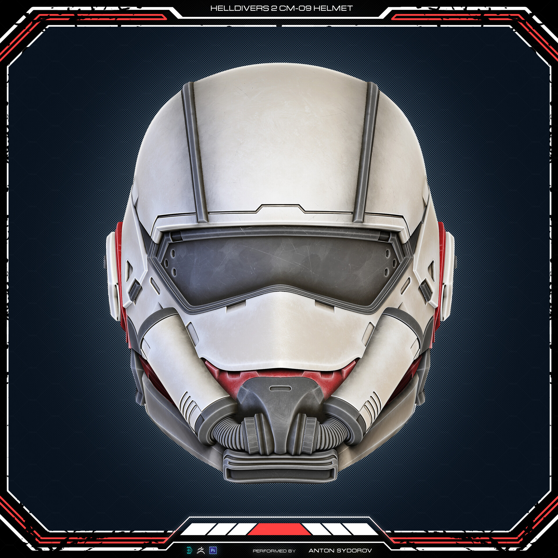 ArtStation - HELLDIVERS 2 CM-09 Helmet