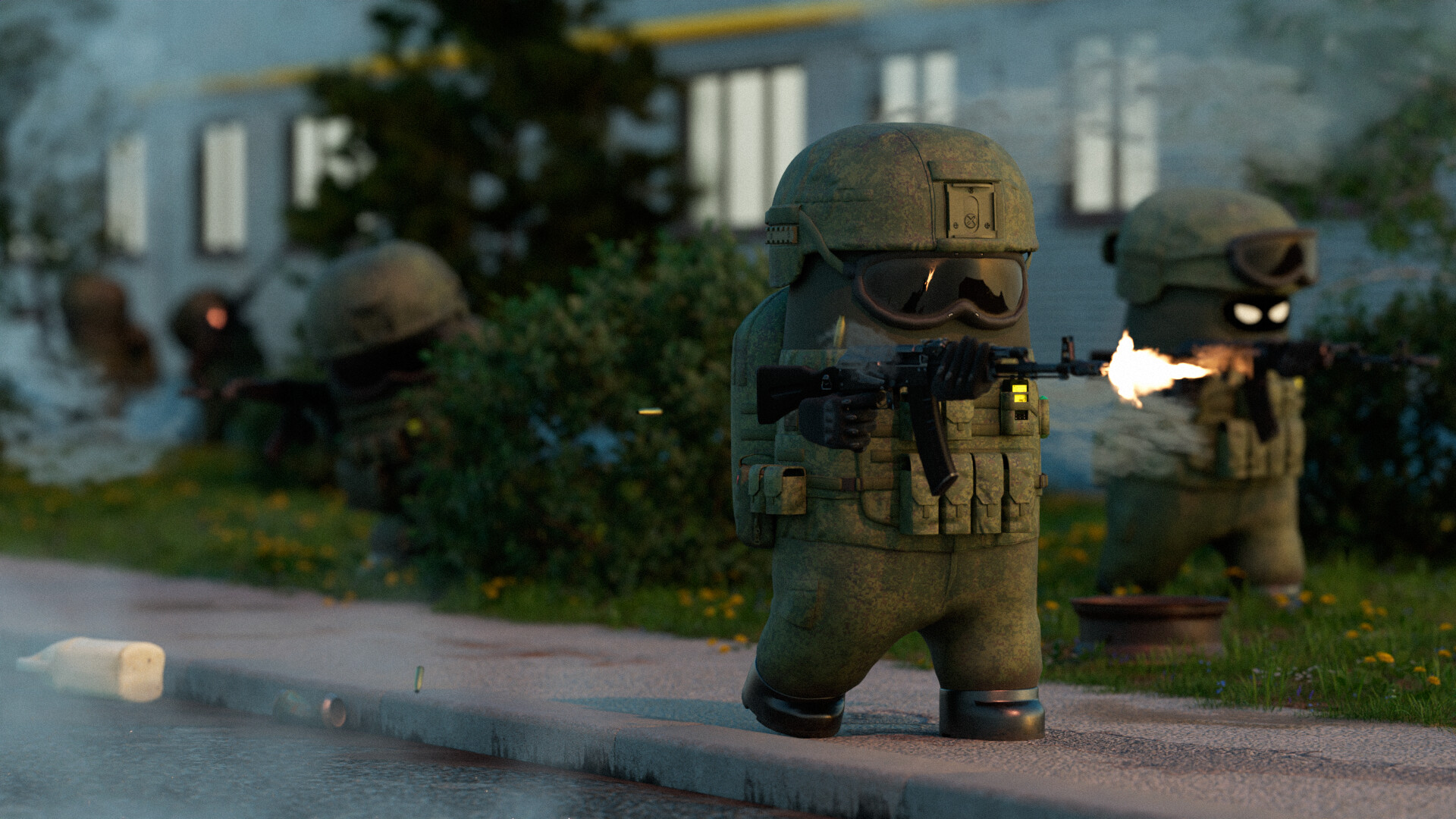 ArtStation - Among Us Characters as Russian military