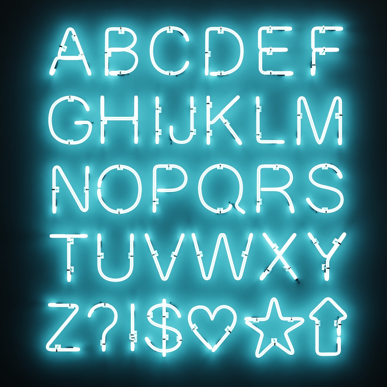 Michael Bescec - Set of 3D Neon Signs and Alphabet