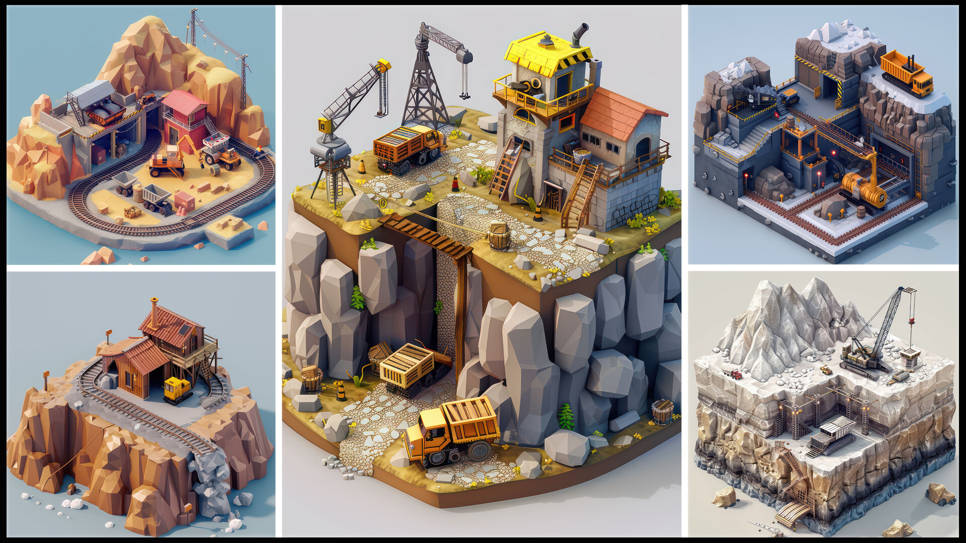 Ferial Concept - 🔹230 Mine - Isometric Concept Reference Image Pack v ...