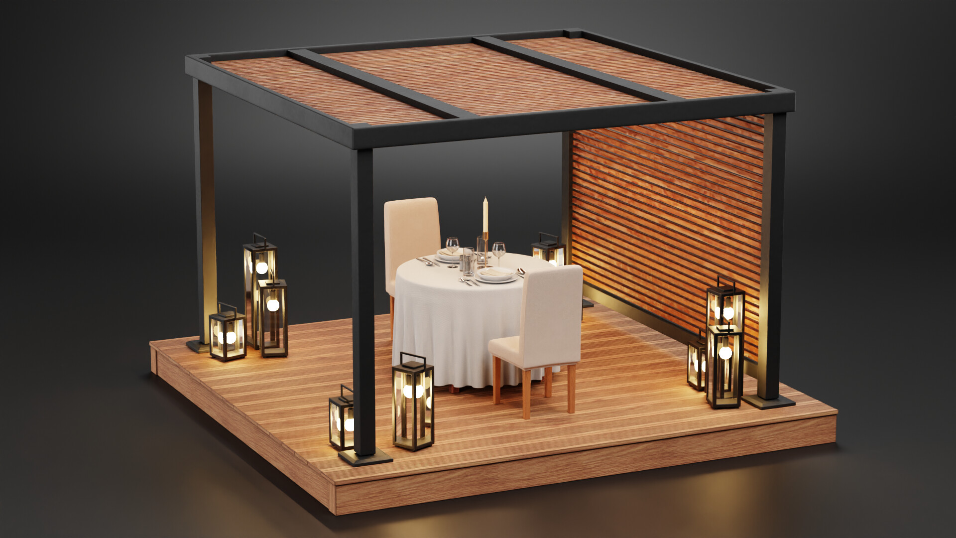 Michael Bescec - Collection of 4 Detailed 3D Gazebo Models