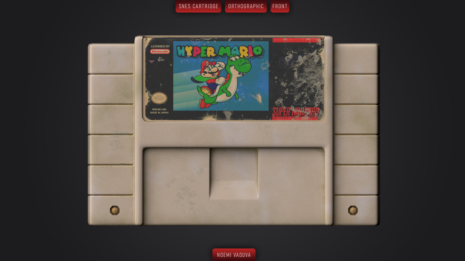 ArtStation - SNES Cartridge - Updated