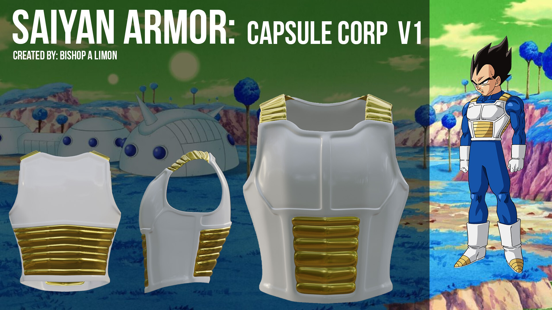 ArtStation - Saiyan Armor: Capsule Corp Edition